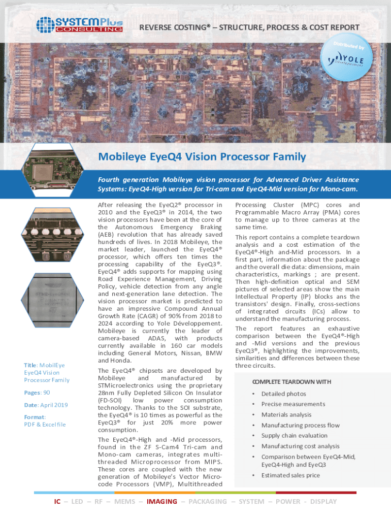 Fillable Online Mobileye EyeQ4 Vision Processor Family Fax Email Print ...