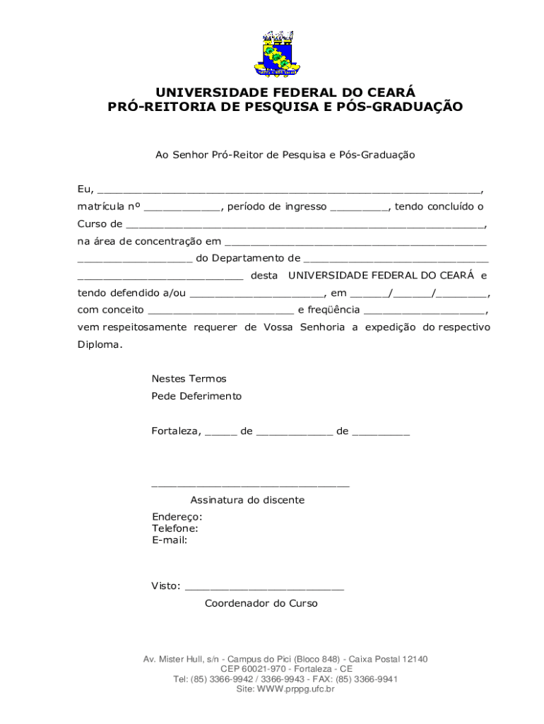 Preenchível Disponível ppac ufc requerimento-diploma.pdf Fax Email ...