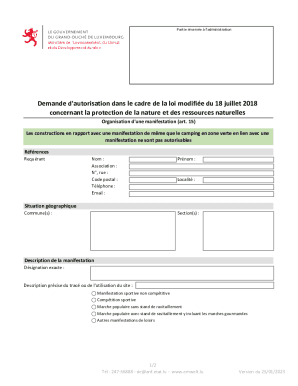 Remplissable En Ligne environnement public Demande d'autorisation dans ...