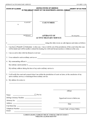 Fillable Online Affidavit As To Military Service 4069Pdf Fpdf Doc Docx ...