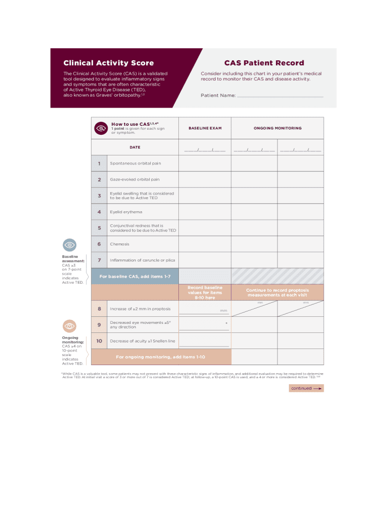 Fillable Online Clinical activity score as a guide in the management of ...