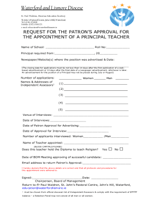 Fillable Online Approval-for-appointment-of-a-Principal-Teacher-2 ...