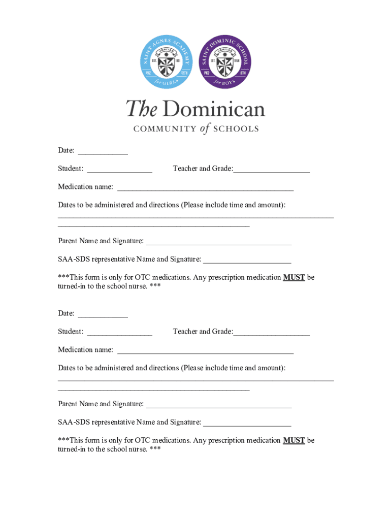 Fillable Online Drop Off / Pick Up - St. Agnes Catholic School Fax Email Print - pdfFiller