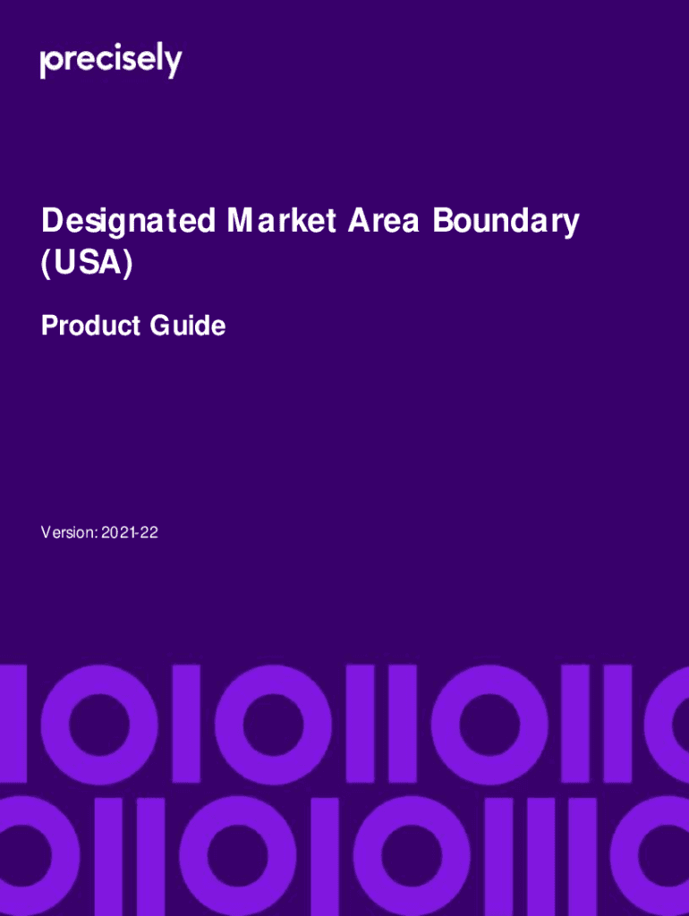 Fillable Online Designated Market Area Boundary (USA) v2022 Product ...