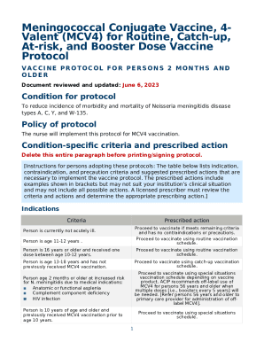 Vaccine Fact Sheet: MenACWY (MCV4) Doc Template | pdfFiller