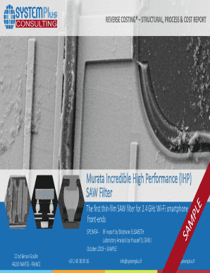 Fillable Online Murata IHP SAW Filter - System Plus Consulting Fax Email Print - pdfFiller