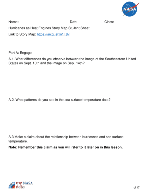Fillable Online Hurricanes as Heat Engines Story Map Student Sheet Fax ...