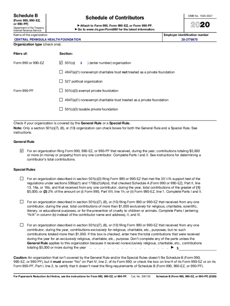 Fillable Online Form 990 Schedules with Instructions Fax Email Print ...