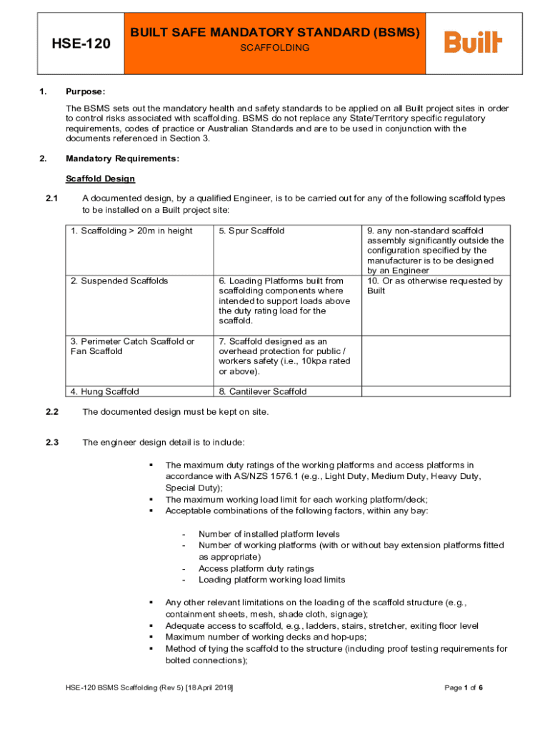 Fillable Online Occupational Health & Safety - Overview of deliverables ...