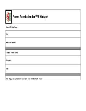Fillable Online Request for Wifi Hotspot / Form Fax Email Print - pdfFiller