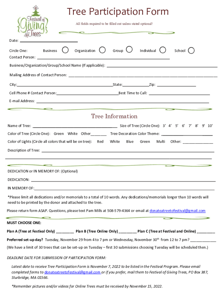 Fillable Online MC's Angel Tree, Mustard Seed Programs Help Donors ... Fax Email Print - pdfFiller