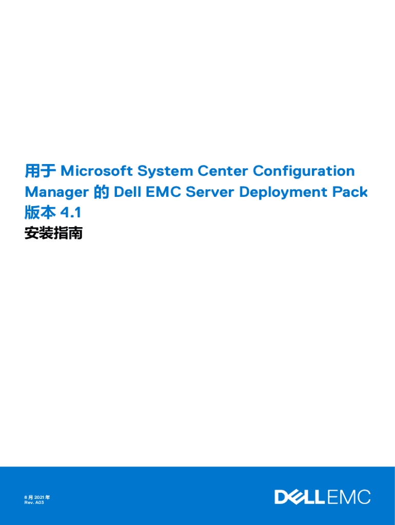 Fillable Online Dell EMC Server Deployment Pack v4.1 for System Center ...