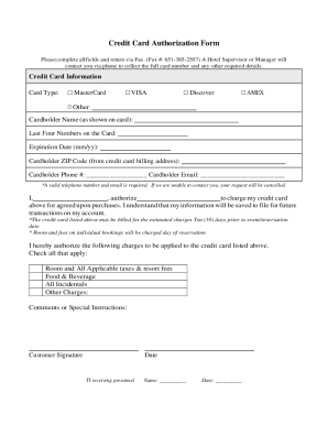 Fillable Online CREDIT CARD AUTHORIZATION FORM - Centerline Inc Fax Email Print - pdfFiller