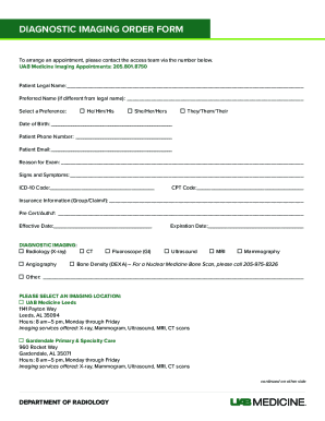 Fillable Online Physician Forms - Diagnostic Imaging Centers, KC Fax ...