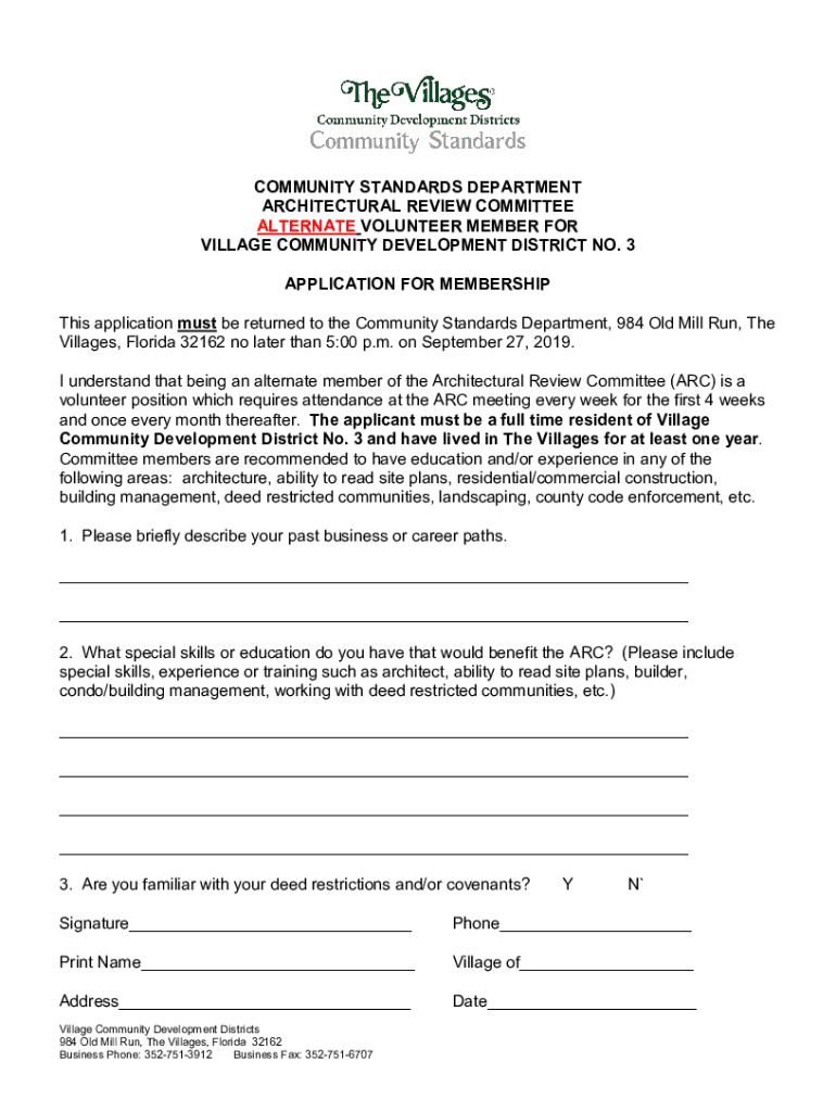 Fillable Online ARCHITECTURAL REVIEW COMMITTEE Fax Email Print - pdfFiller