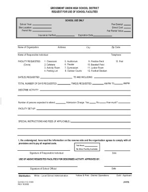 Fillable Online School Facility Use Agreement Fax Email Print - pdfFiller
