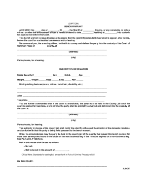 Fillable Online The Complete Guide To Getting Your Bench Warrant ...