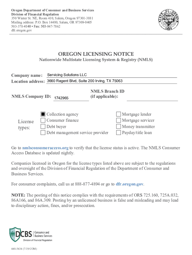 Fillable Online OR license posting form.pdf Fax Email Print - pdfFiller