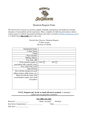 Fillable Online Buffalo Bills - Donation Request Form Fax Email Print ...