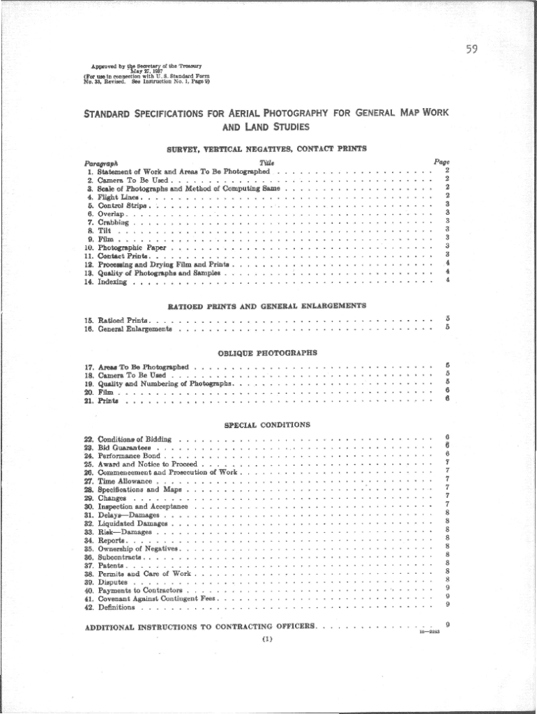 Fillable Online Standard Specifications for Aerial Photography for ...