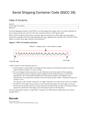 Fillable Online An Introduction to the Serial Shipping Container Code ...