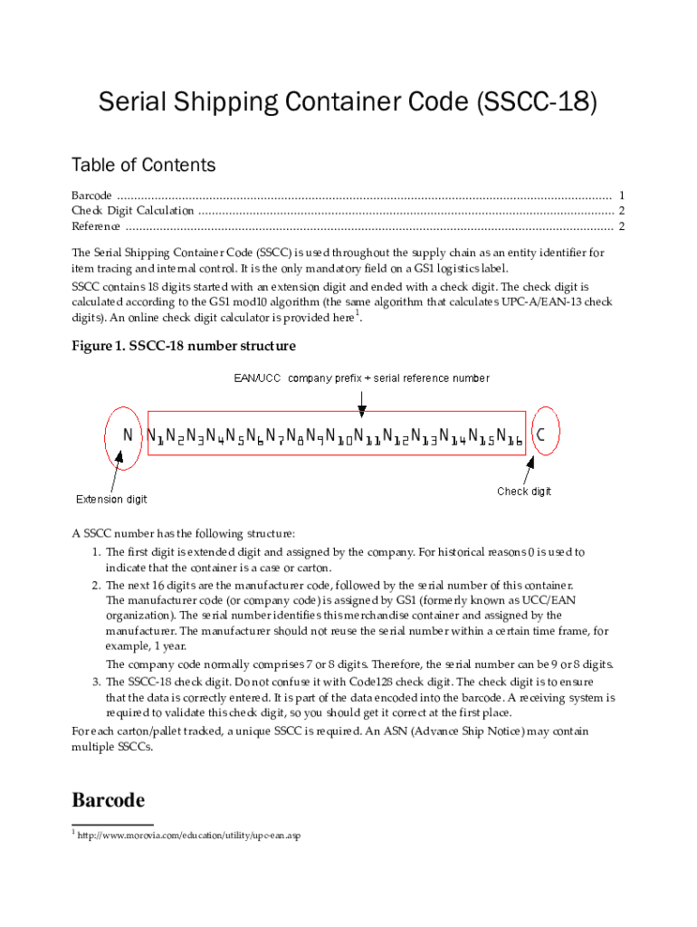 Fillable Online An Introduction to the Serial Shipping Container Code ...