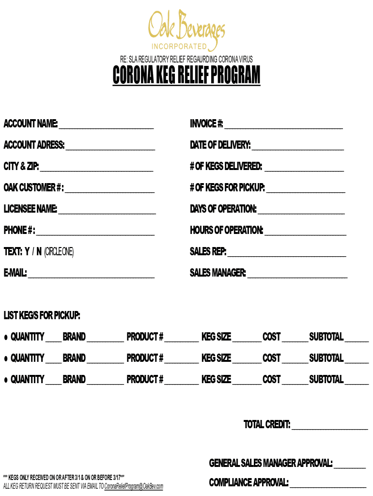 Fillable Online Beer Keg Registration - Alcoholic Beverage Control - CA ...