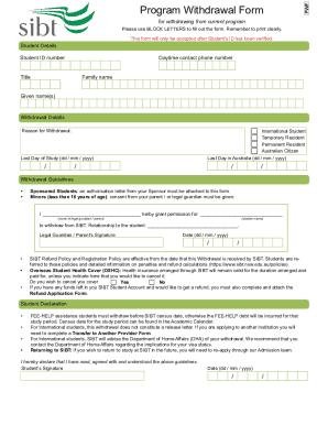 Fillable Online Program Withdrawal Form.indd Fax Email Print - pdfFiller