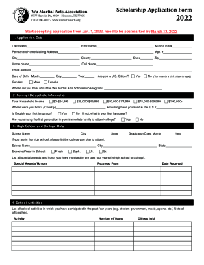 Fillable Online Scholarship Application Form for 2023-2024 Academic ...