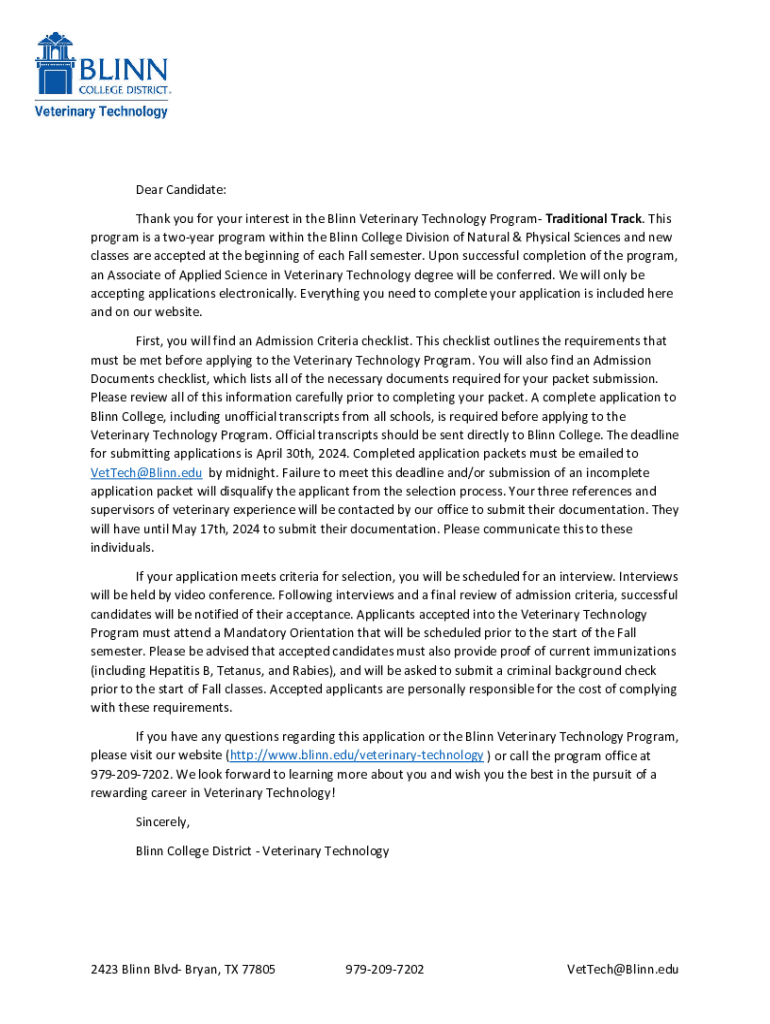 Fillable Online Dear Candidate: Thank you for your ... Fax Email Print - pdfFiller