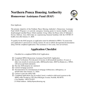 Fillable Online Homeowner's Assistance Funds (HAF) Application Fax ...
