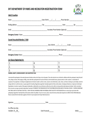 Fillable Online Registration Form New Waiver.docx Fax Email Print - pdfFiller