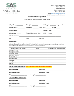 Fillable Online Pediatric Patient Instruction Sheet Fax Email Print ...