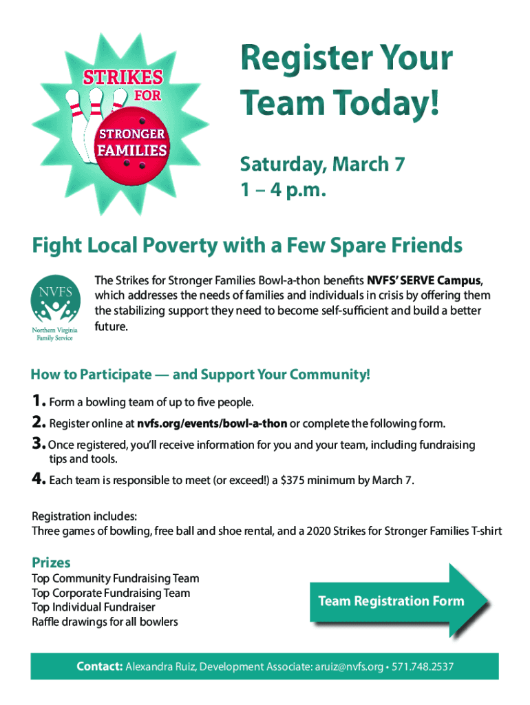 Fillable Online Register Your Team Today! Fax Email Print - pdfFiller