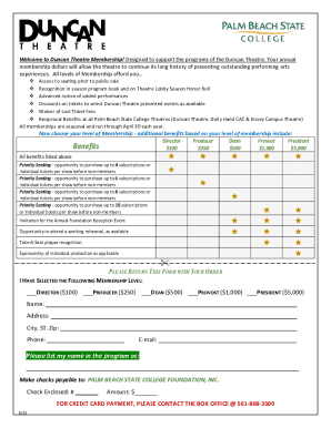 Fillable Online duncan theatre 2024 season - new subscription form Fax ...
