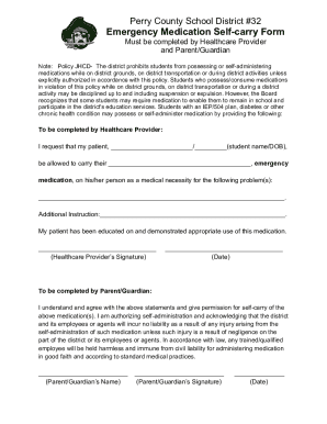 Fillable Online Med Self-carry Form Fax Email Print - pdfFiller