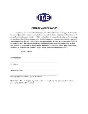 Fillable Online Letter of Authorization Sample Clauses Fax Email Print ...