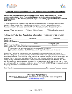 Fillable Online CDPH State Staff Account Authorization Form Fax Email ...