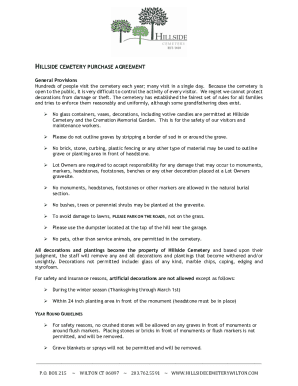 Fillable Online DECORATION REGULATIONS AND SCHEDULE ACKNOWLEDGEMENT ...