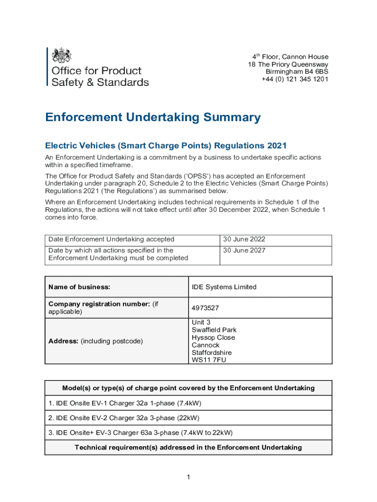 Fillable Online Regulations: electric vehicle smart charge points Fax ...