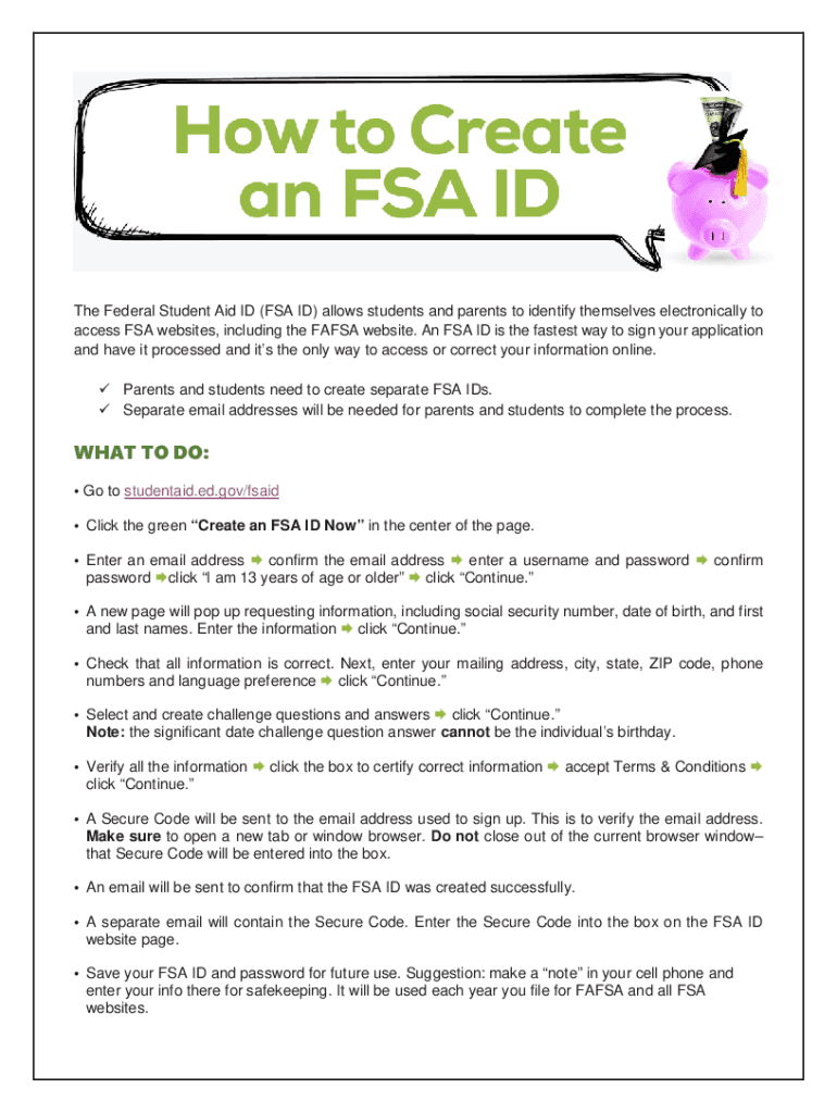 Fillable Online All You Need to Know About the FSA ID Fax Email Print ...