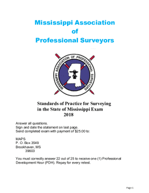 Fillable Online Standards of Practice for Surveying in the State ... Fax Email Print - pdfFiller