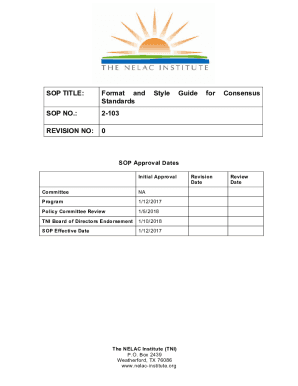 Fillable Online SOP TITLE Development and Approval of TNI Policies and ...