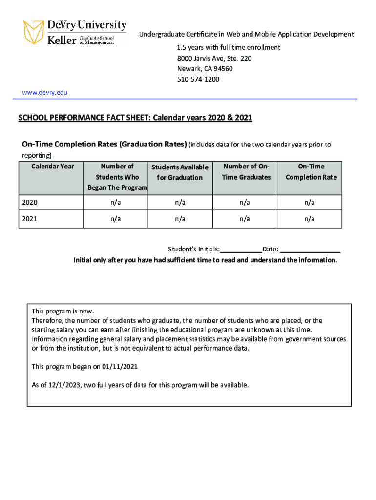 Fillable Online Undergraduate Certificate in Web and Mobile Application ... Fax Email Print ...