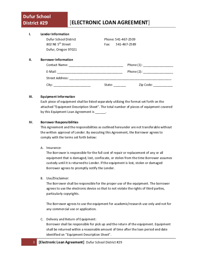 Fillable Online Electronic Loan Agreement Fax Email Print - pdfFiller