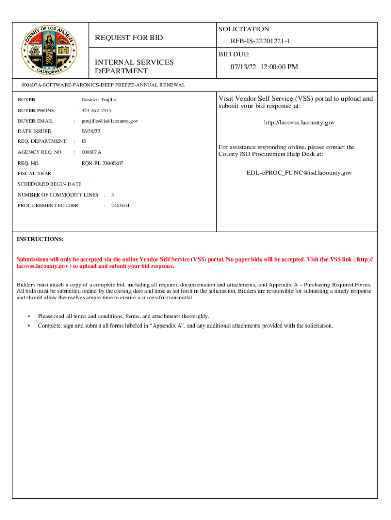 Fillable Online RFB-IS-22201221-1 Fax Email Print - pdfFiller