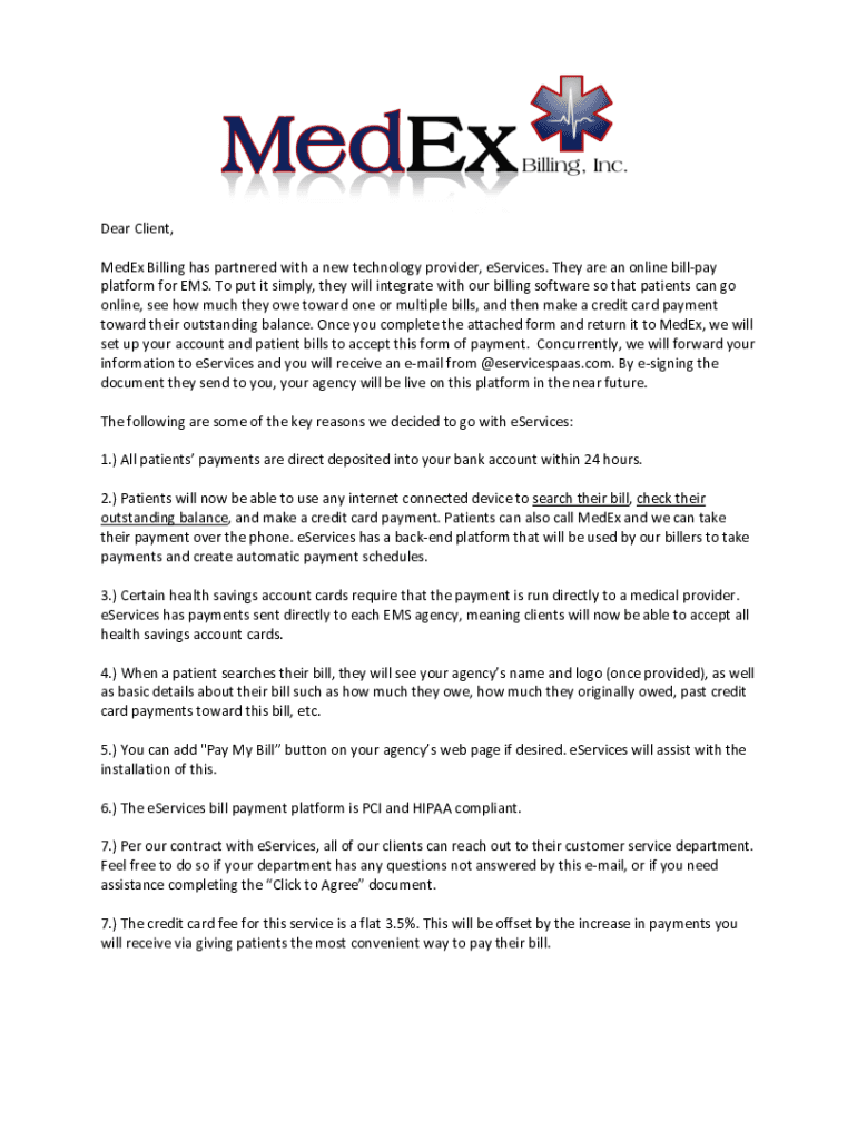 Fillable Online MedEx- EMS BillingMedical Billing for Ambulance ... Fax ...