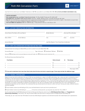 Fillable Online Roth IRA Conversion Form Fax Email Print - pdfFiller