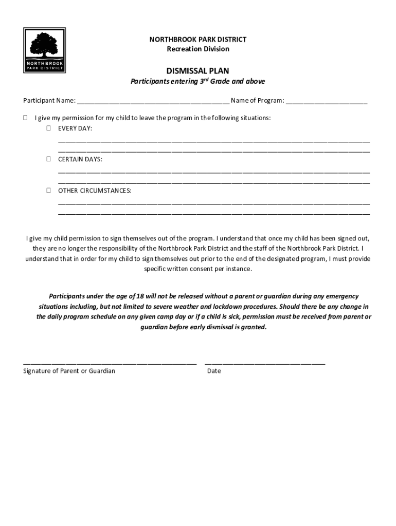 Fillable Online Friendship Request Form - Northbrook Park District Fax ...