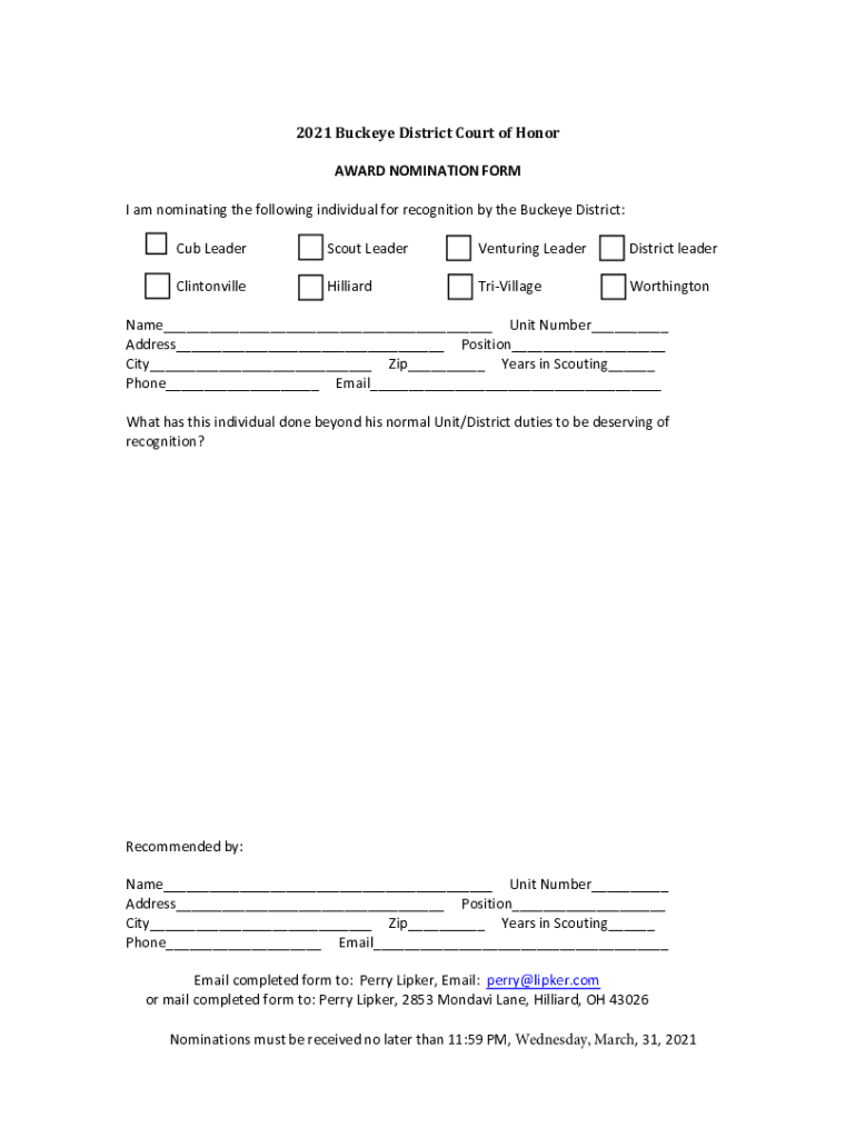Fillable Online Forms - Buckeye Council Fax Email Print - pdfFiller